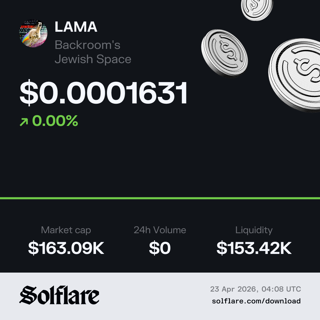 Backroom's Jewish Space Lama Price Today | LAMA Live Chart, Market Cap ...