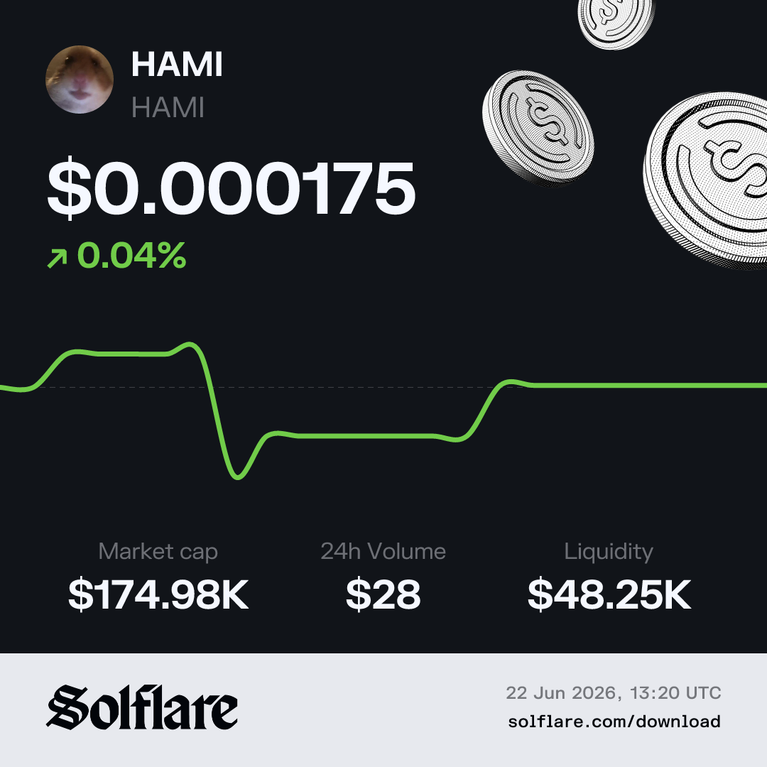 HAMI Price USD | Live HAMI Chart & Market Data | Solflare