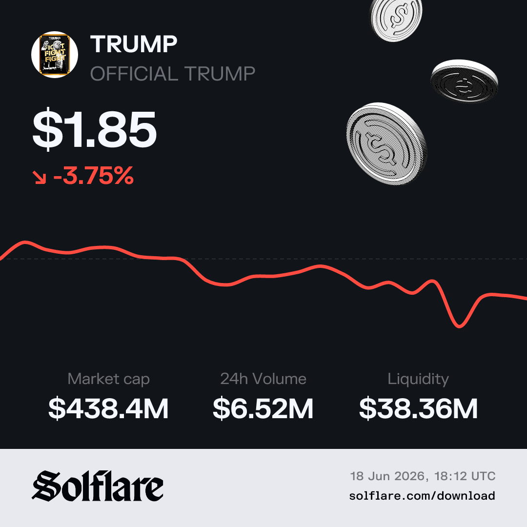 OFFICIAL TRUMP Price Today | TRUMP Live Chart, Market Cap & News | Solflare