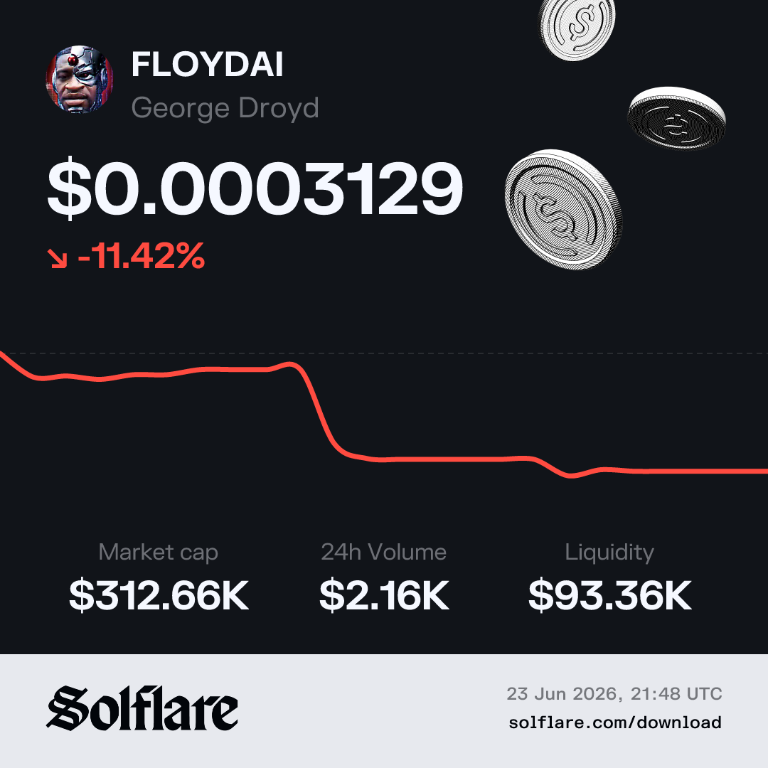 George Droyd Price Today | FLOYDAI Live Chart, Market Cap & News | Solflare